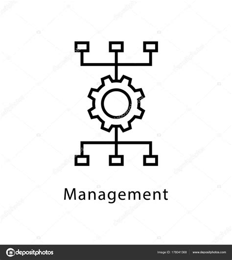 Management Vector Line Icon Stock Vector By Creativestall 178041368