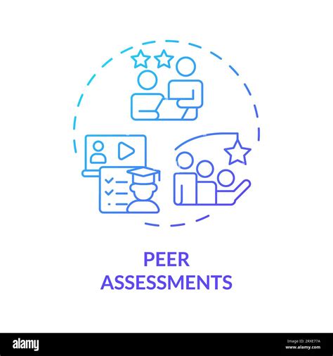 2d Gradient Thin Linear Icon Peer Assessments Concept Stock Vector Image And Art Alamy