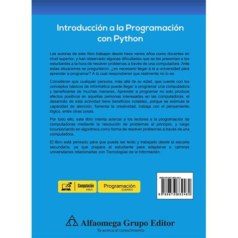 Introducción A La Programación Con Python Alfaomega Grupo Editor
