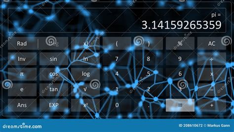 Scientific Calculator With Number Pi Stock Illustration Illustration Of Flat Graph 208610672