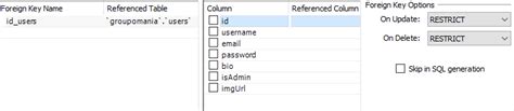 Cant Add Foreign Key Users Table In Mysql Workbench Stack Overflow