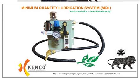 minimum quantity lubrication system mql india mql lubrication system
