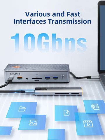 8k Usb Laptop Docking Station Dual Hdmi Three Monitors For Asus Dell M Cabletime