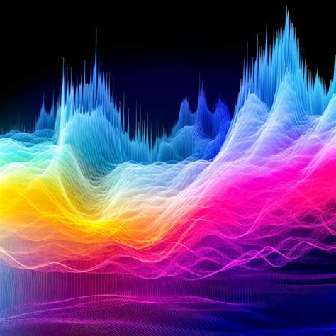 Abstract Digital Wave Illustration With Vibrant Colors Representing
