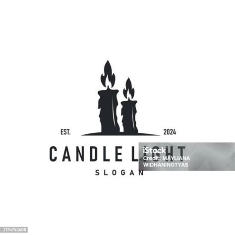 Ilustrasi Template Konsep Desain Lilin Sederhana Cahaya Lilin Tradisional Ilustrasi Stok Unduh