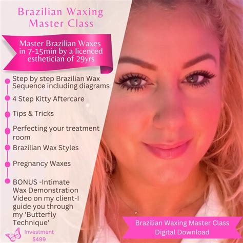 Brazilian Waxing Digital Download Brazilian Wax Video Waxing Course