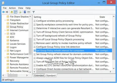 How To Change Group Policy Refresh Interval For Windows