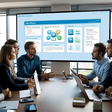 Professional Crm Image With Advanced Software Interface Premium Ai