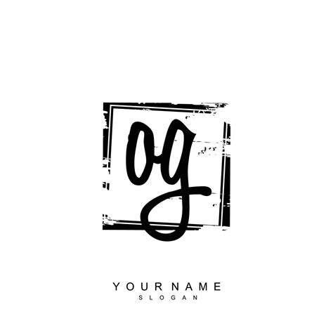 Initial Og Monogram With Grunge Template Design 22000421 Vector Art At