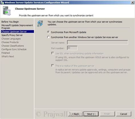 configuring wsus 3 0 sp2 on windows server snap 3 prajwal desai