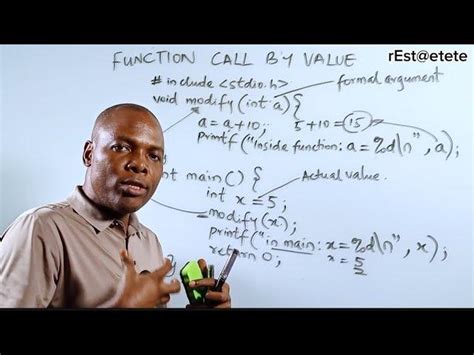 C Language Function Call By Value C048 Education Ediete Mfon