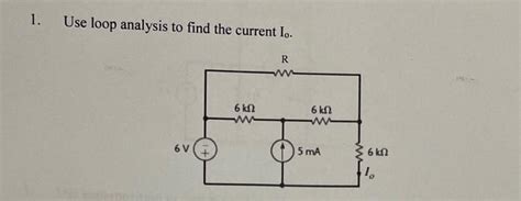 Solved Use Loop Analysis To Find The Current I Chegg Com