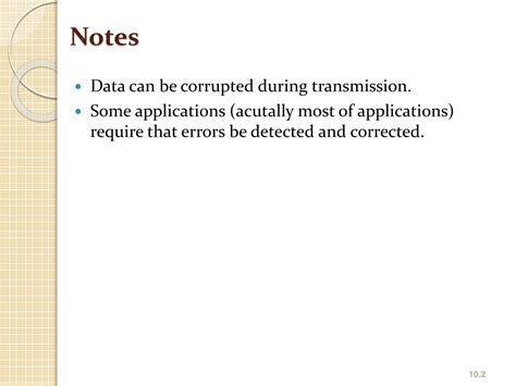 Ppt Chapter 10 Error Detection And Correction Powerpoint Presentation Id 9327456
