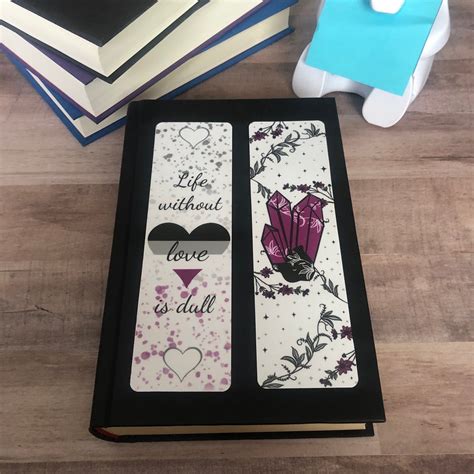 Asexual Pride Bookmark Lgbtqia Bookmark Ace Pride Rainbow Handmade