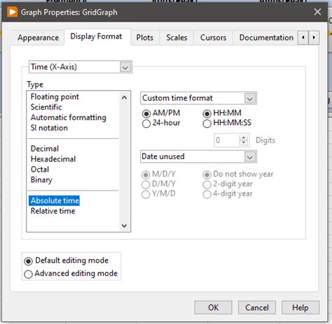 Setting Waveform Graph X Axis For 24 Hours Ni Community