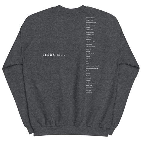 Jesus Is Names Of God Cool Christian Graphic Sweatshirt Names Of
