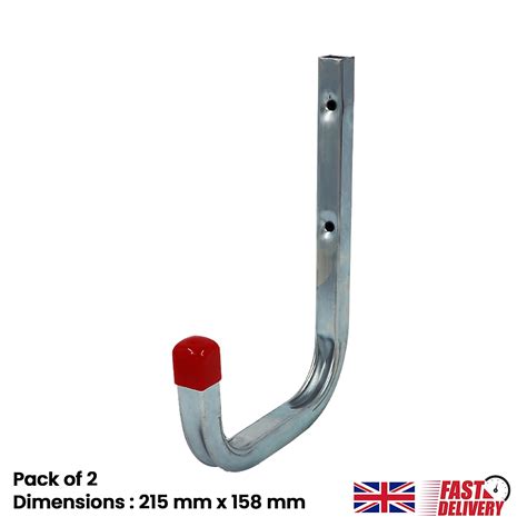 Wall Mounted Storage Hooks For Garage Heavy Duty Tool Hooks 85kg Load Capacity Wall Hooks Pack Of 2