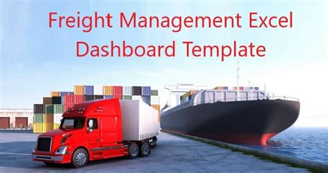 Freight Management Excel Template Efinancialmodels