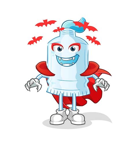 Premium Vector Toothpaste Dracula Illustration Character Vector