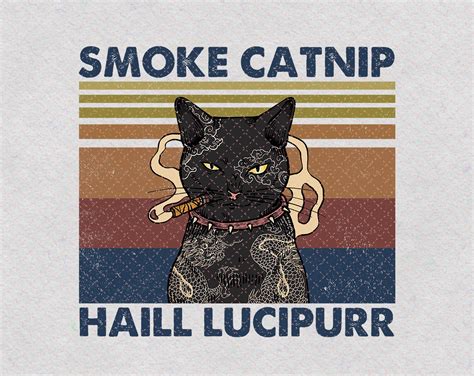 Smoke Catnip Png Cat Gift Cat Lover Black Cat INSTANT Etsy