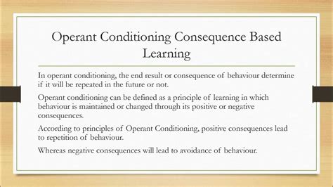 Operant Conditioning Consequence Based Learning Youtube