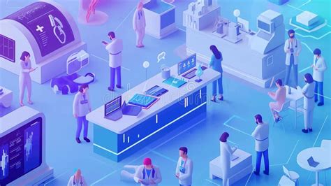 3d Isometric Vector Ai In Population Health Management Analytics Stock