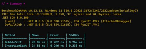 como medir performance em c e com a biblioteca benchmarkdotnet