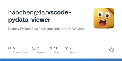 GitHub Haochengxia Vscode Pydata Viewer Display PyData Files Npz Npy Pkl Pth In VSCode