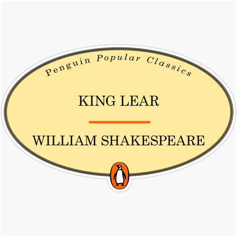 Kira King Lear William Shakespeare Popular Classics Logo Sticker