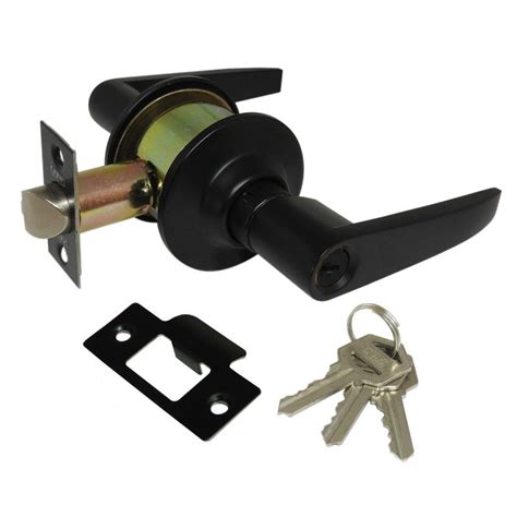 Cerradura Cilindrica Manija Principal Baru Negra Ct Flexon 6571 6823 Metales Y Maderas