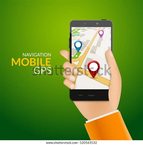 Gps Phone Navigation Mobile Gps Tracking Stock Vector Royalty Free Shutterstock