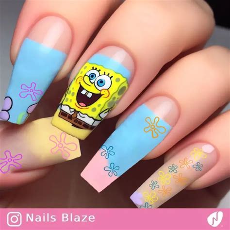 Spongebob Nail Design Ideas