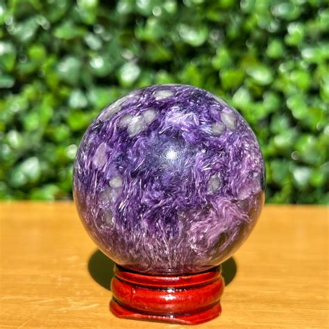 Charoite Sphere The Crystal Society Pty Ltd