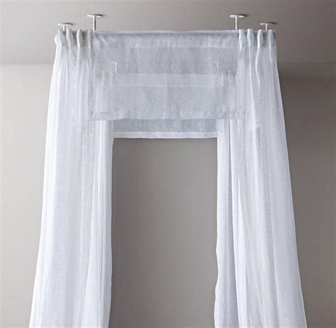 Classic Sheer Belgian Canopy Linen With Valances