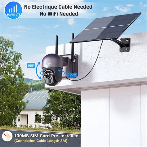 Xega 4g Lte Cellular Security Camera With Built In Sim Card Solar Pow