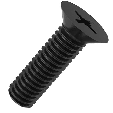 M3 X 16mm Pozi Countersunk Screws Din 965 Steel 48 Black