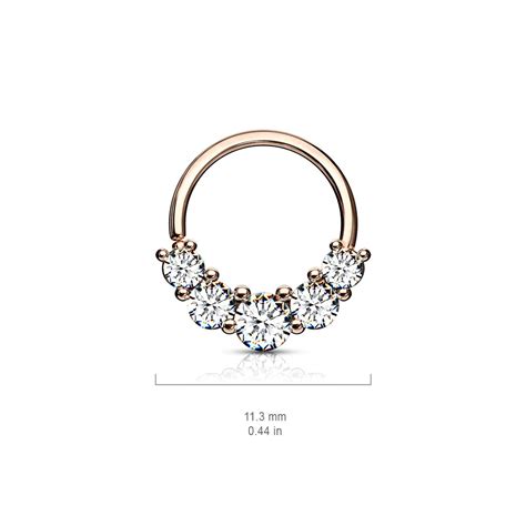 Kolczyk Kryształy Do Chrząstki Ucha Helix Daith Septum Kółko U145