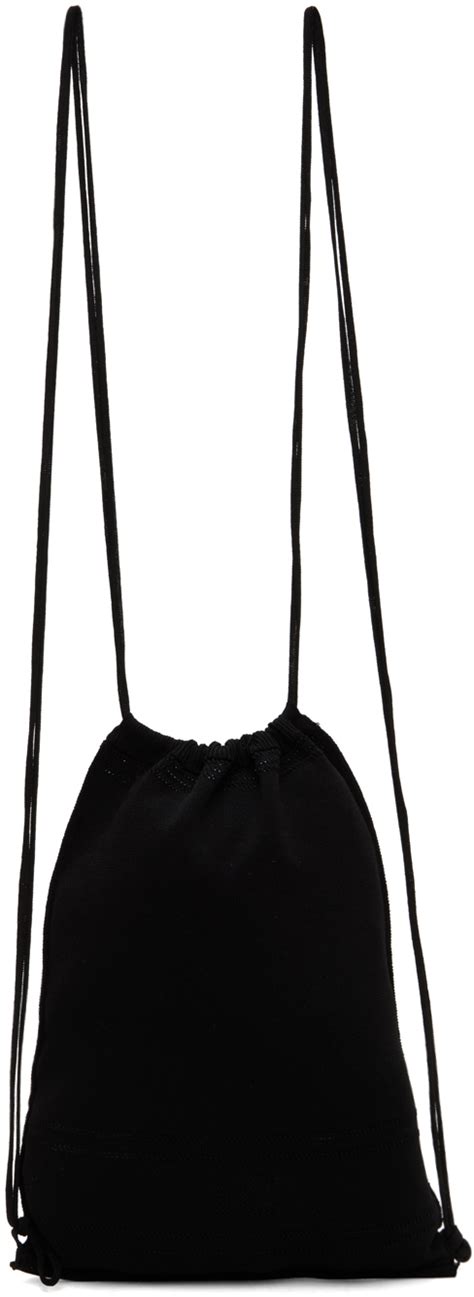 Low Classic Black Punching String Backpack Low Classic