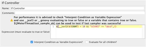 Jmeter If Controller With Parameters Stack Overflow
