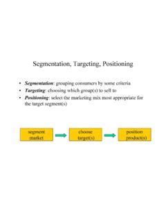 Segmentation Targeting Positioning Segmentation Targeting Positioning Pdf PDF PRO