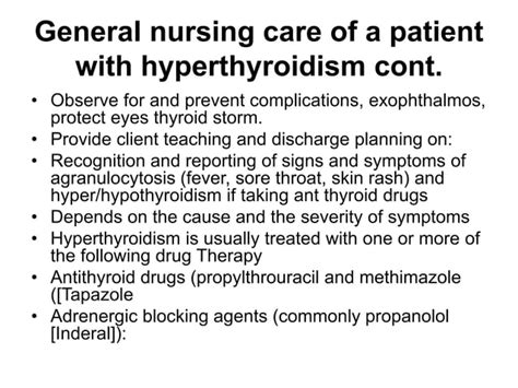 Session 30 Nursing Care Of A Patient With Hyperthyroidism Ppt Thyroid Disorders Endocrine
