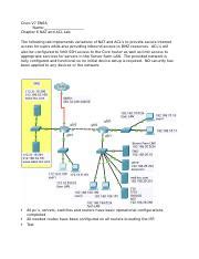 Implementing NAT And ACLs For Secure Internet Access Cisco Course Hero