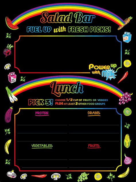 Led Salad Bar Combination Menu Boards School Led Flashing Digital School