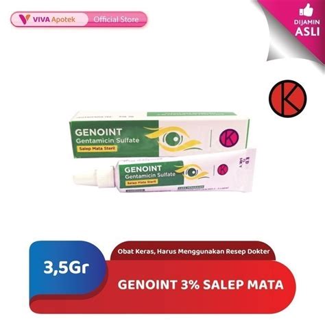 Jual Genoint 03 Salep Mata Infeksi Mata 35 Gram Shopee Indonesia