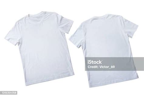 T 셔츠 디자인 패션 컨셉 빈 흰색 티셔츠 셔츠 프론트 엔드 리어 격리에 남자와 소년의 클로즈업 조롱 T 셔츠에 대한 스톡 사진
