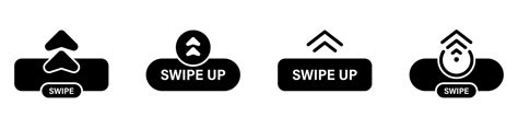 Swipe Up Button For Interface Of Social Media App Silhouette Icon Action Scroll Pictogram