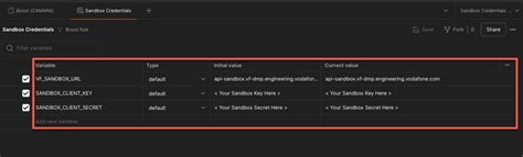 Postman Collections Vodafone Developer Marketplace