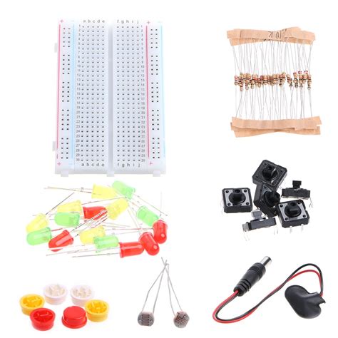 SIEYIO Starter Breadboard LED Jumper Wire Button Walmart Com