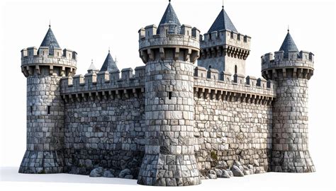 Majestuoso Castillo Con Imponente Roca Paredes Y Intrincado Detalles