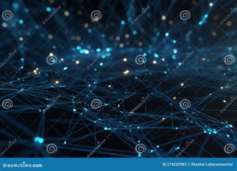 Generative Ai Digital Connections A Technology Data Network Background Stock Illustration